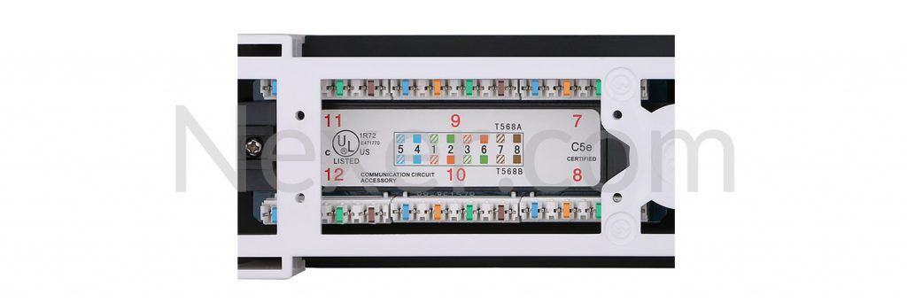 Cat5e Patch Panel, 1U 12 Port, Vertical - Nexer.com