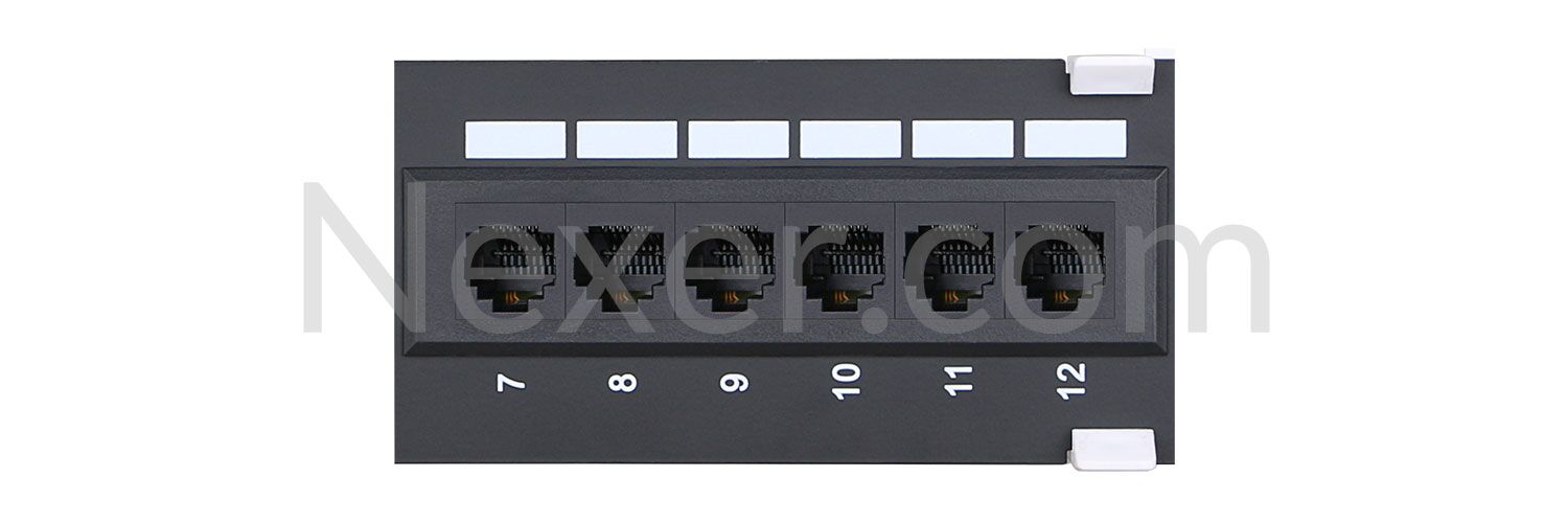 Cat6 Patch Panel, 1U 12 Port, Vertical - Nexer.com