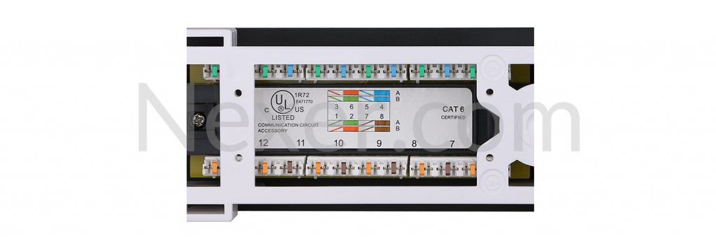 Cat6 Patch Panel, 1U 12 Port, Vertical - Nexer.com