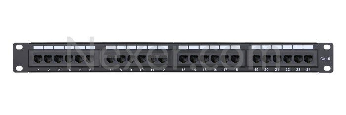 Cat6 Patch Panel, 1U 24 Port, Rack Mount - Nexer.com
