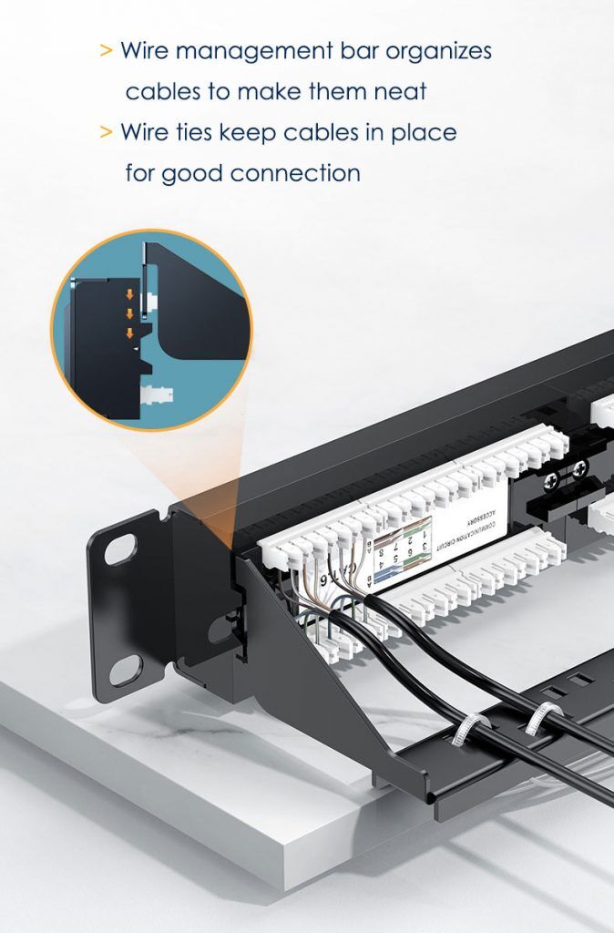 Cat6 Patch Panel, 1U 24 Port, Rack Mount - Nexer.com